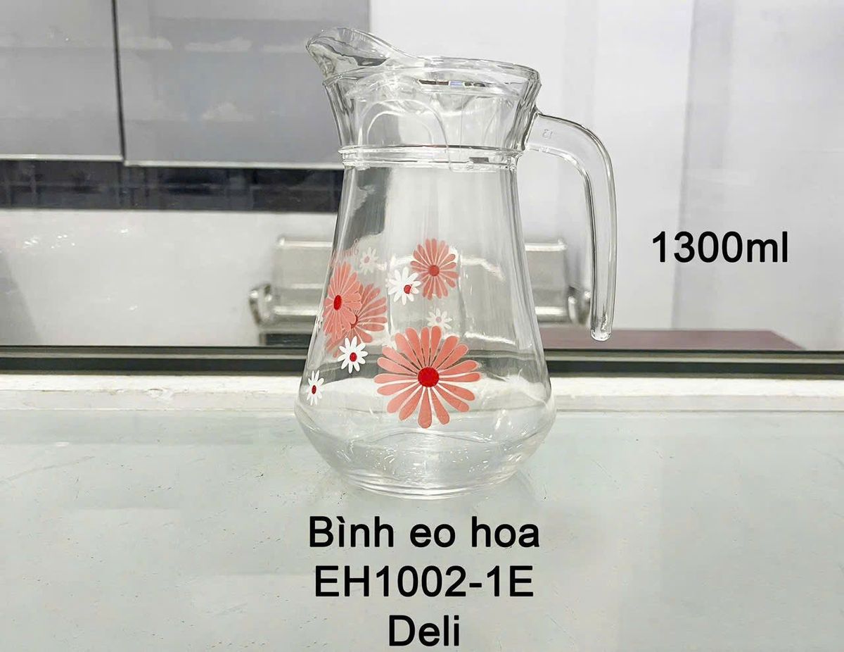BÌNH THỦY TINH DELI HỌA TIẾT 1,3L EH1002- 1E giá sỉ, giá bán buôn - Thị Trường Sỉ