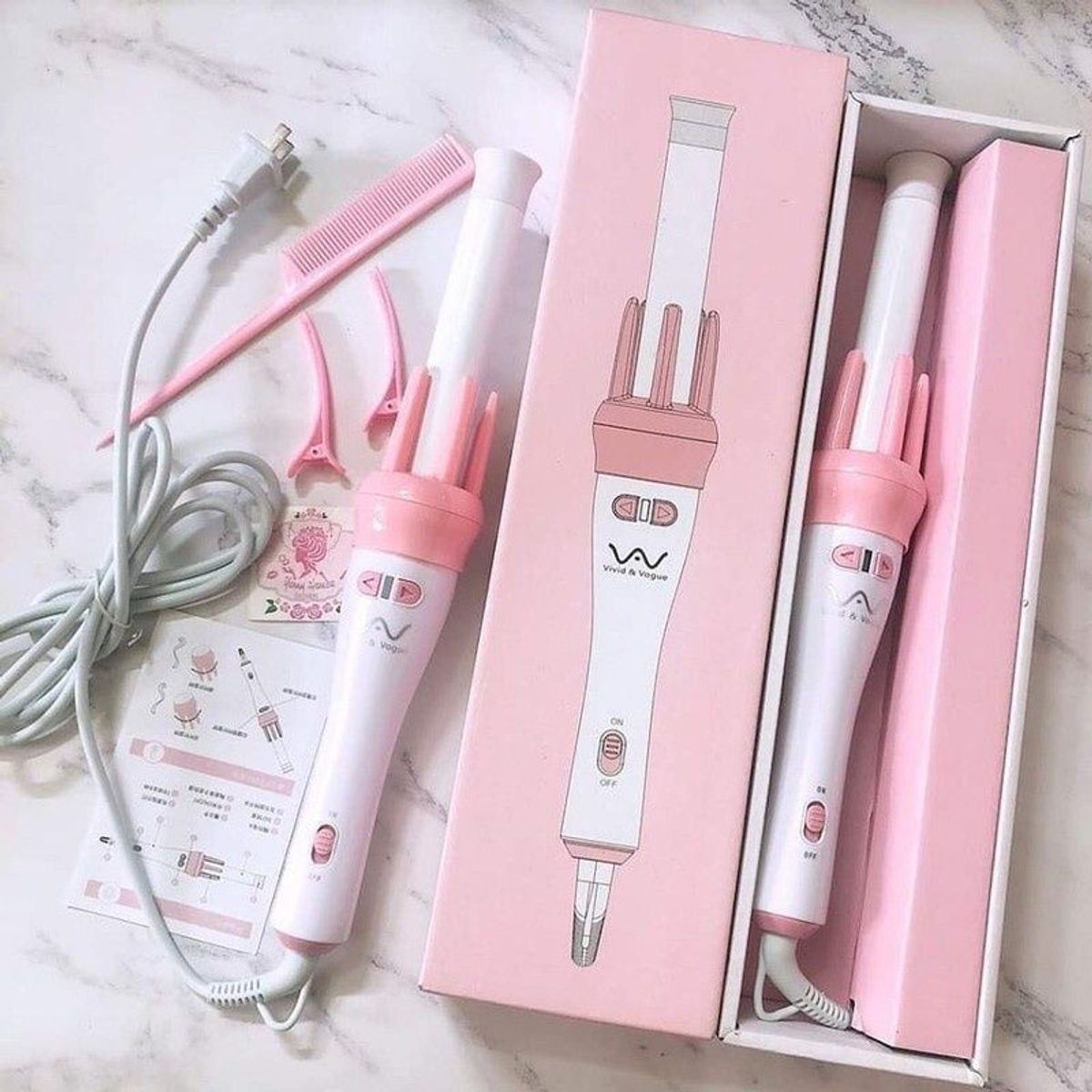 Máy uốn tóc xoăn xoay tự động Vivid & Vogue giá sỉ, giá bán buôn - Thị ...