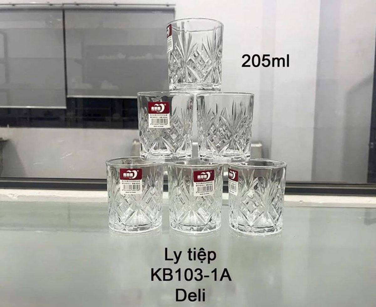 BỘ 6 LY THỦY TINH DELI 205ML KB103 1A giá sỉ, giá bán buôn - Thị Trường Sỉ