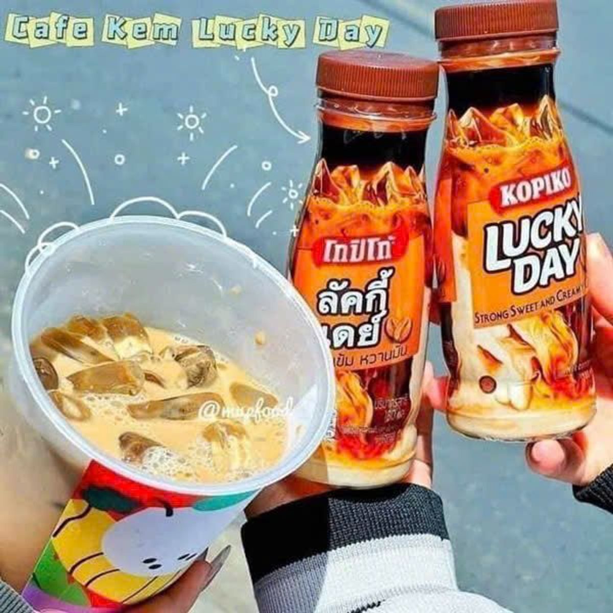 Chai cà phê sữa Kopiko Lucky pha sẵn 180ml giá sỉ, giá bán buôn - Thị ...