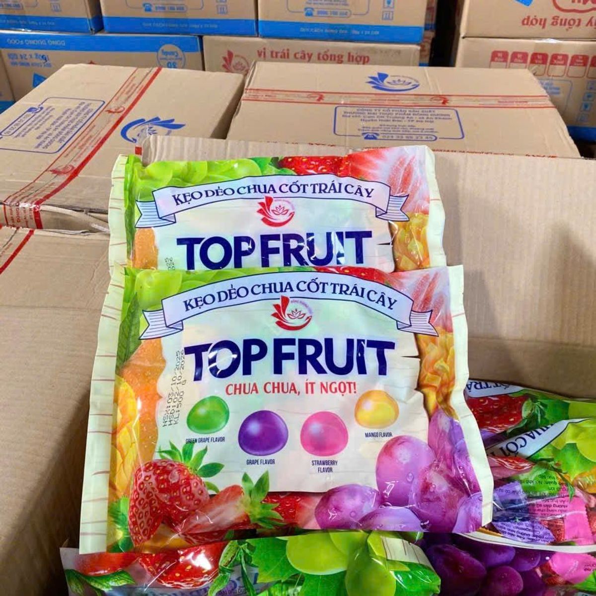 Kẹo Dẻo Chua Cốt Trái Cây Top Fruit Túi 500gr giá sỉ, giá bán buôn ...