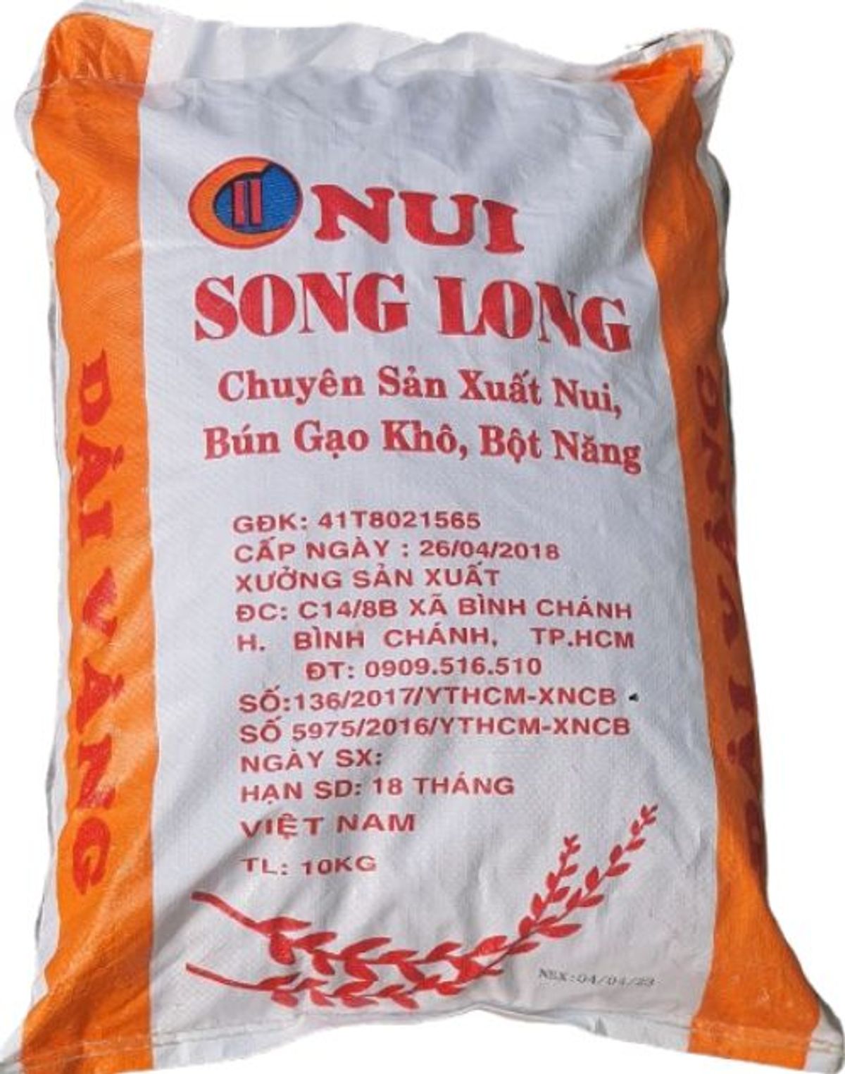Nui Song Long Dài Vàng bao 10 kg giá sỉ, giá bán buôn - Thị Trường Sỉ