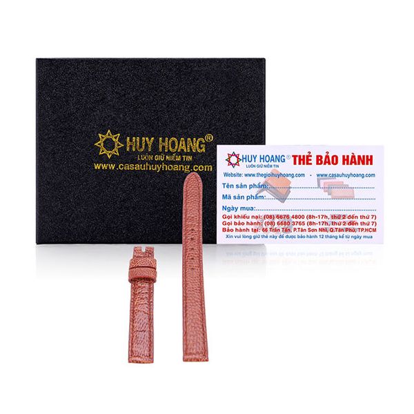 Dây đồng hồ Huy Hoàng da đà điểu size nhỏ màu vàng HR8419 giá sỉ, giá ...