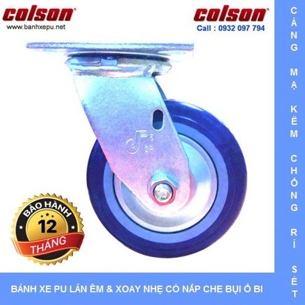 Bánh xe pu càng xoay SP Colson Mỹ có nắp chi bụi phi 100 x 51 giá sỉ ...