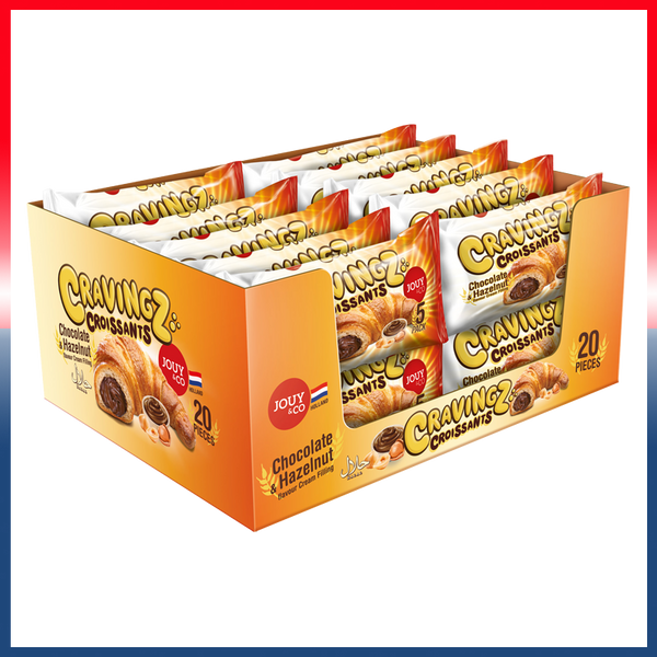 Bánh sừng bò nhân sô cô la và hạt phỉ Cravingz Croissant (45g/Gói x ...
