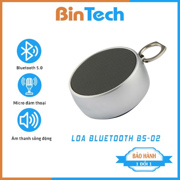 Loa Bluetooth Mini Bs02 Có Móc Treo Tiện Lợi Và Khe Cắm Thẻ Nhớ, Cổng 3 ...