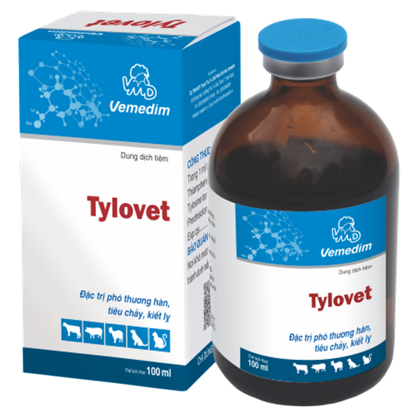 100ml Vemedim Tylovet Thuốc đặc trị tiêu chảy, tiêu chảy máu, kiết lỵ ...