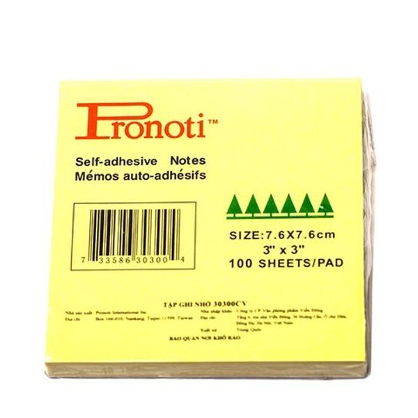 Giấy dính Pronoti/Notes 3x2, 3x3, 3x4, 3x5 giá sỉ, giá bán buôn - Thị ...