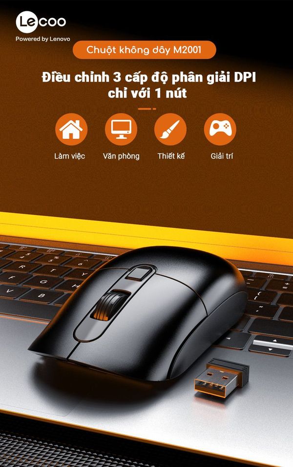 Lecoo - Chuột PC/laptop văn phòng không dây M201 giá sỉ, giá bán buôn ...