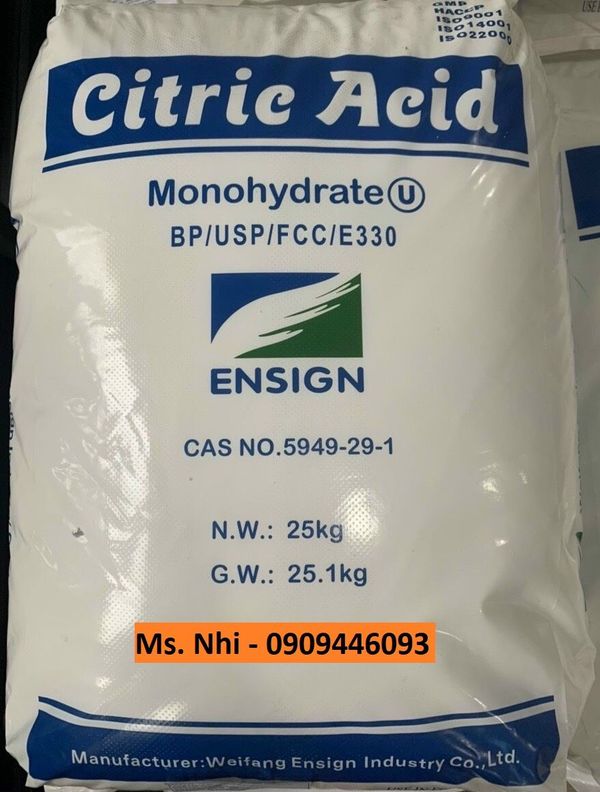 Bột chanh nguyên liệu tạo chua thực phẩm Citric Acid E330 (Axit Citric ...