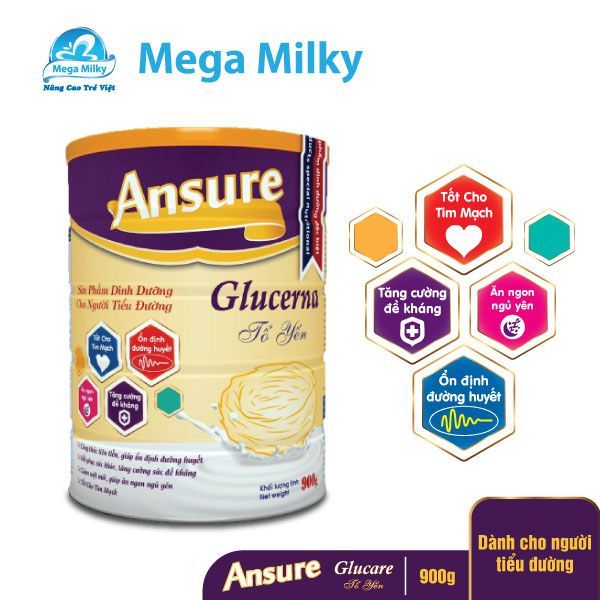 Sữa bột Ansure Glucare - Tổ Yến 900gr Mega Milky giá sỉ, giá bán buôn ...