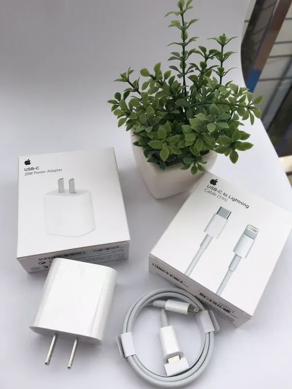 Bộ sạc nhanh 20W củ chân dẹp US zin new, cáp zin linh kiện Full box giá ...