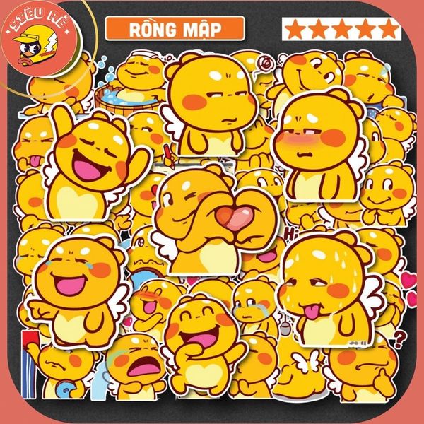 Sticker Rồng dễ thương chống nước sticker dán laptop, điện thoại, đàn ...