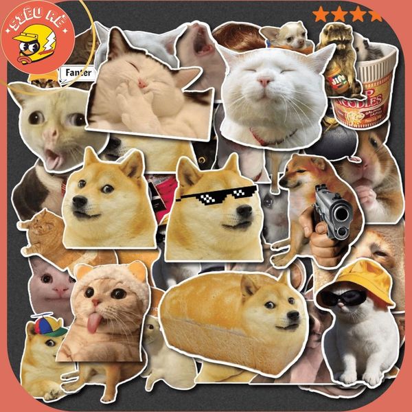 Sticker Meme chống nước sticker dán laptop, điện thoại, đàn guitar, mũ ...