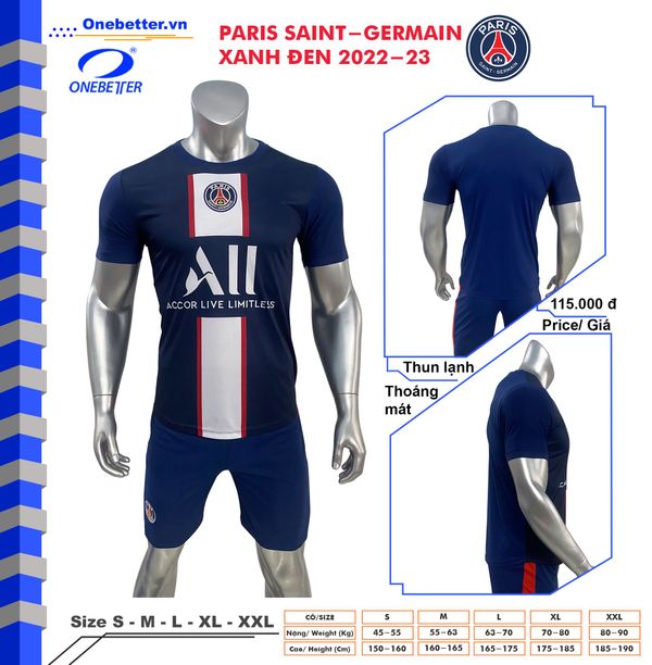 Đồ đá banh, quần áo bóng đá CLB PSG Paris Saint-Germain xanh đen - Thun ...