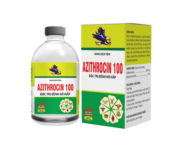 Thuốc Thú Y Azithrocin Châu Thành Viêm Phổi, Ho, Hô Hấp Cho Heo, Bò, Dê ...