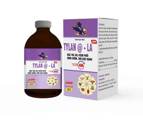 Thuốc Thú Y Tylan@ LA New Châu Thành Đặc Trị Ho, Viêm Phổi, Thở Giật ...