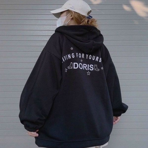 Áo khoác nỉ tia kéo DORIS tay phồng nón 2 lớp giá sỉ, giá bán buôn ...