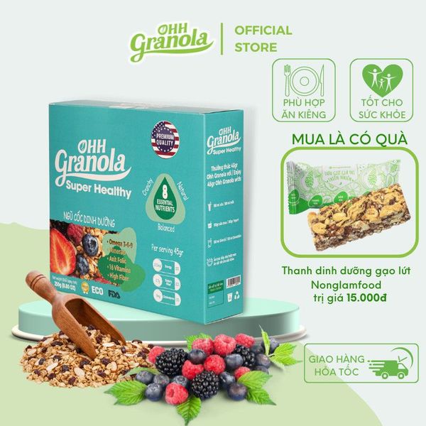 Ăn Vặt - Snack Ngũ Cốc Nguyên Hạt Giảm Cân + Trái Cây Sấy Nhập Khẩu ...