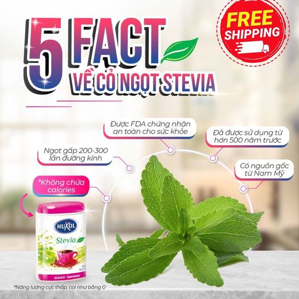 Đường Ăn Kiêng Huxol Cỏ Ngọt Stevia Tự Nhiên 300 viên - Nhập Khẩu Từ ...