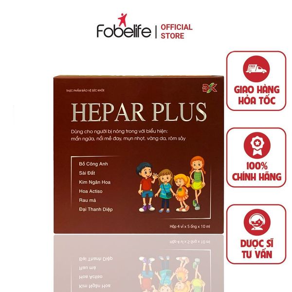 Ống Uống Thanh Nhiệt Giải Độc Mát Gan Cho Trẻ Nhỏ Hepar Plus ĐK - Hộp ...