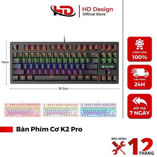 Bàn Phím Cơ Cho Máy Tính K2 Pro Led RGB - 10 Chế Độ Led Khác Nhau ...