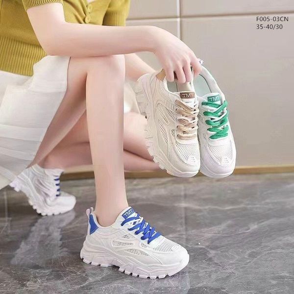 Giày thể thao trắng phối dây màu đẹp F005 giá sỉ, giá bán buôn - Thị ...