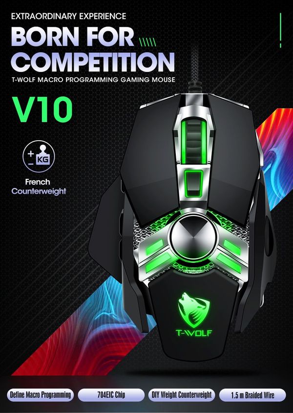 Mouse T - Wolf V10 Led Game Có Dây Cổng Usb giá sỉ, giá bán buôn - Thị Trường Sỉ