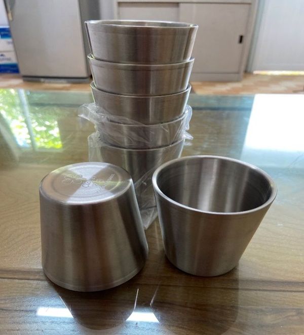 Cốc inox Hàn Quốc 2 lớp (ss304) giữ nhiệt, dungtích 150ml thích hợp sử dụng cho trẻ nhỏ, uống ...