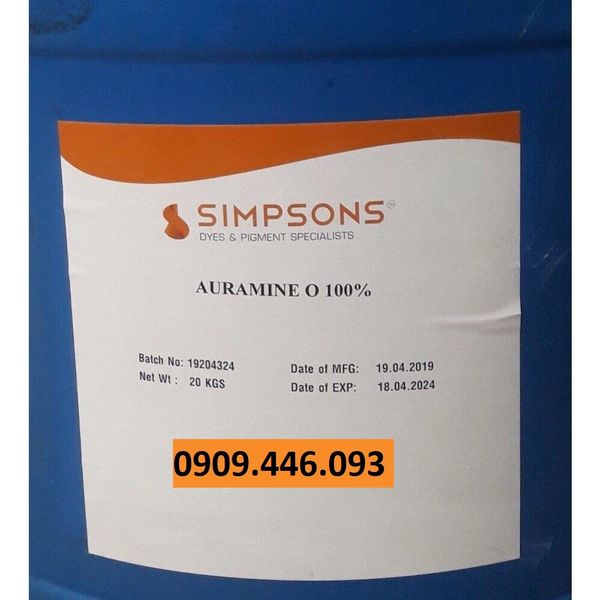 Màu vàng ô - Auramine O Powder 100% - màu vàng chanh, thuốc nhuộm công ...