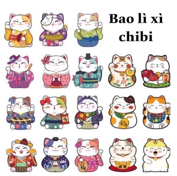 Bao Lì Xì chi bi mèo, hoạt hình, phản quang - hoạt hình Tết 2023 giá sỉ ...