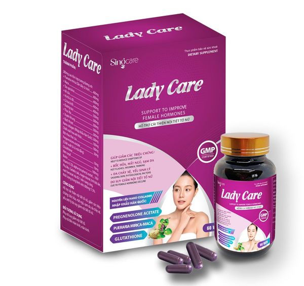 Thực phẩm bổ sung LADY CARE (Lọ 60 viên) - Hỗ trợ cải thiện nội tiết tố ...