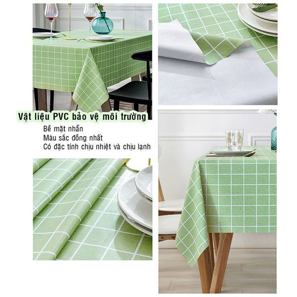 Khăn trải bàn kẻ caro nhựa PVC chống thấm nước 180x137cm - HL035 giá sỉ ...