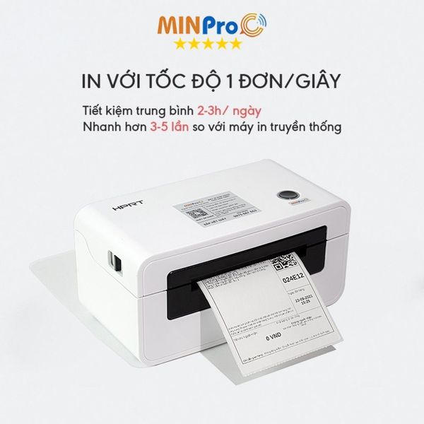 Máy in nhiệt chuyên dụng HPRT N41 in đơn hàng TMĐT kèm khay và 1000 tem ...