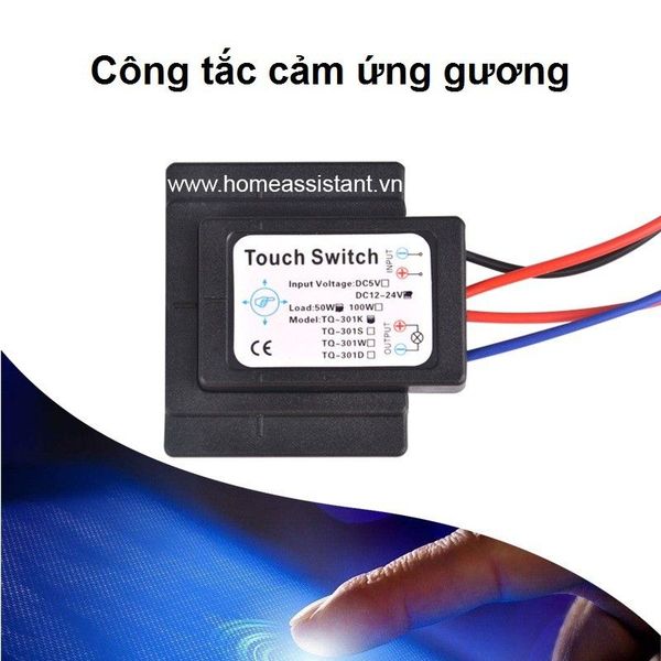 Công Tắc Gương Cảm Ứng Điện Dung Đèn Gương Kính 12V TQ01 giá sỉ, giá ...