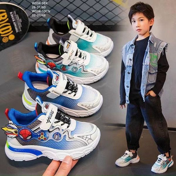 Giày thể thao trẻ em họa tiết siêu nhân nhện W034 giá sỉ, giá bán buôn - Thị Trường Sỉ