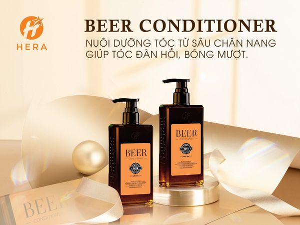 Dầu xả men bia tươi Beer Conditioner Hera giúp giảm tình trạng xơ, rối ...