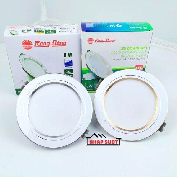 [Chính Hãng] Đèn âm trần AT10 LED Rạng Đông 110/9W (đổi màu) ( viền ...