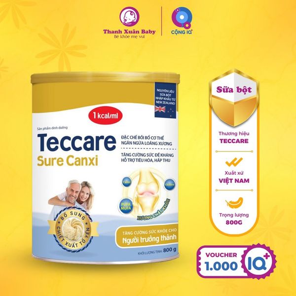 Sữa bột Teccare Sure Canxi ngăn ngừa loãng xương và tăng sức đề kháng ...