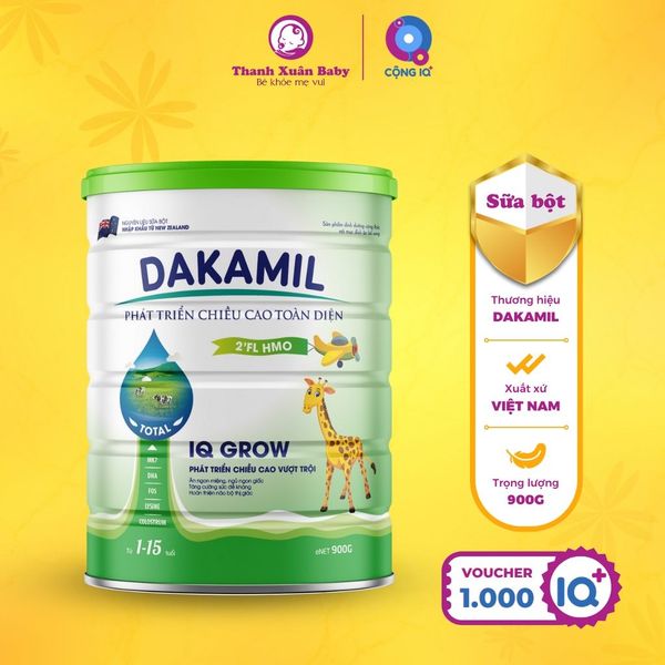 Sữa bột công thức Dakamil Grow IQ phát triển chiều cao và trí não cho ...