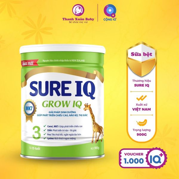 Sữa bột Sure IQ Grow IQ phát triển chiều cao trí não và thị giác cho ...
