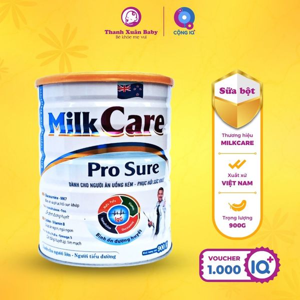 Sữa bột Milkcare Pro Sure bổ sung dinh dưỡng cho người ăn uống kém 900g - Thanh Xuân Baby giá sỉ ...