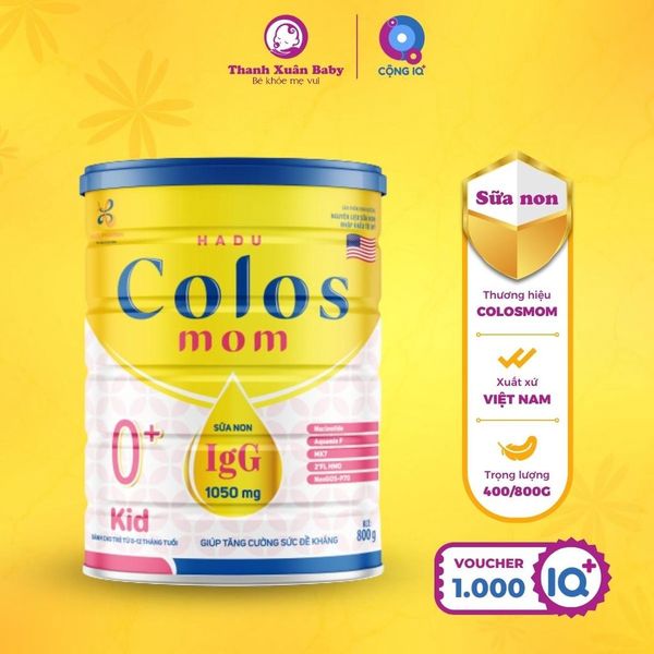 Sữa Colos Mom Kid tăng sức đề kháng, phát triển trí não cho bé 400g ...