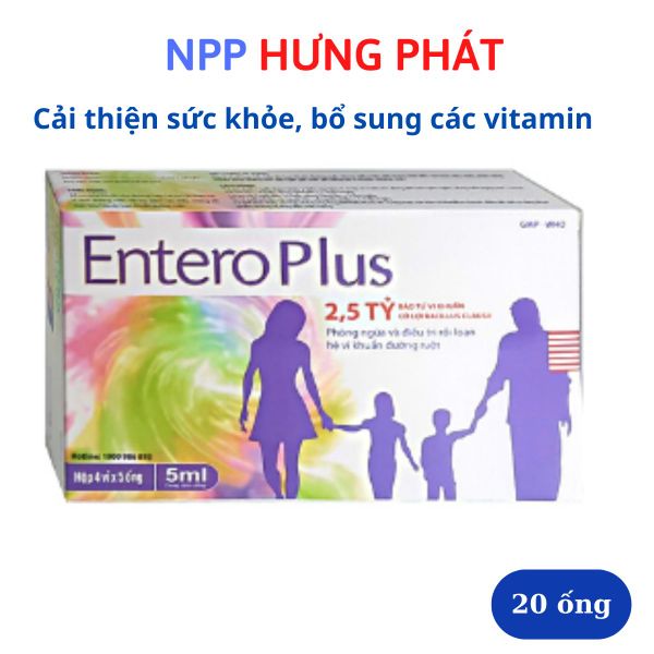 Men vi sinh Entero Plus 2.5 tỷ lợi khuẩn - 20 ống giá sỉ, giá bán buôn ...