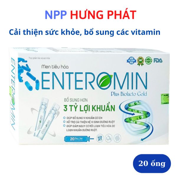Men tiêu hoá Enteromin biolacto gold plus – Hộp 20 ống giá sỉ, giá bán ...