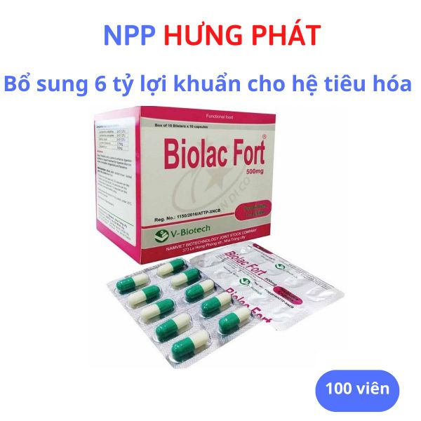Men tiêu hóa Biolac Fort tăng cường hệ tiêu hóa , giảm đau bụng đầy hơi ...