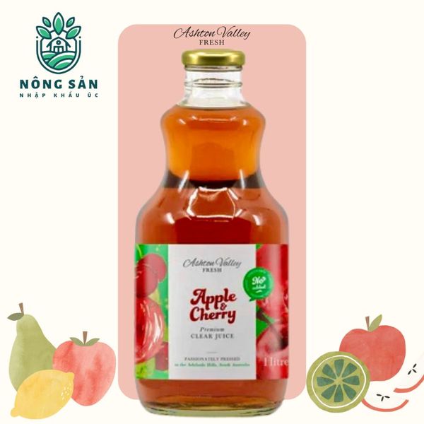 Thùng 6 chai x 1L Nước ép trái cây nguyên chất Ashton Valley (nhập khẩu ...