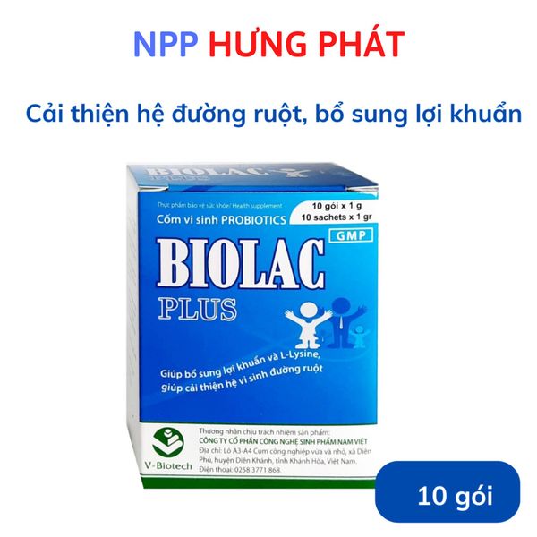 Men vi sinh probiotics biolac plus bổ xung lợi khuẩn – hộp 10 gói giá ...