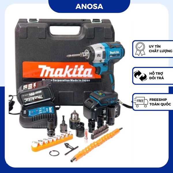 Máy siết bulong Makita DF331D 20v, động cơ không chổi than 3 đèn led ...