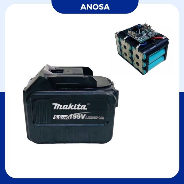 Pin máy khoan makita, pin 15 cell chân pin phổ thông, bin makita 6ah ...